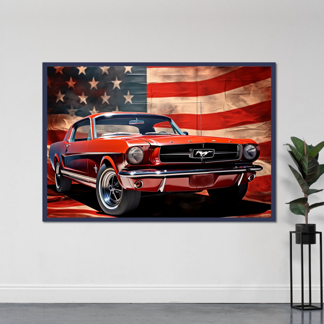 Classic Ford Mustang Wall Poster Muscle Car Wall Art Decor - Etsy