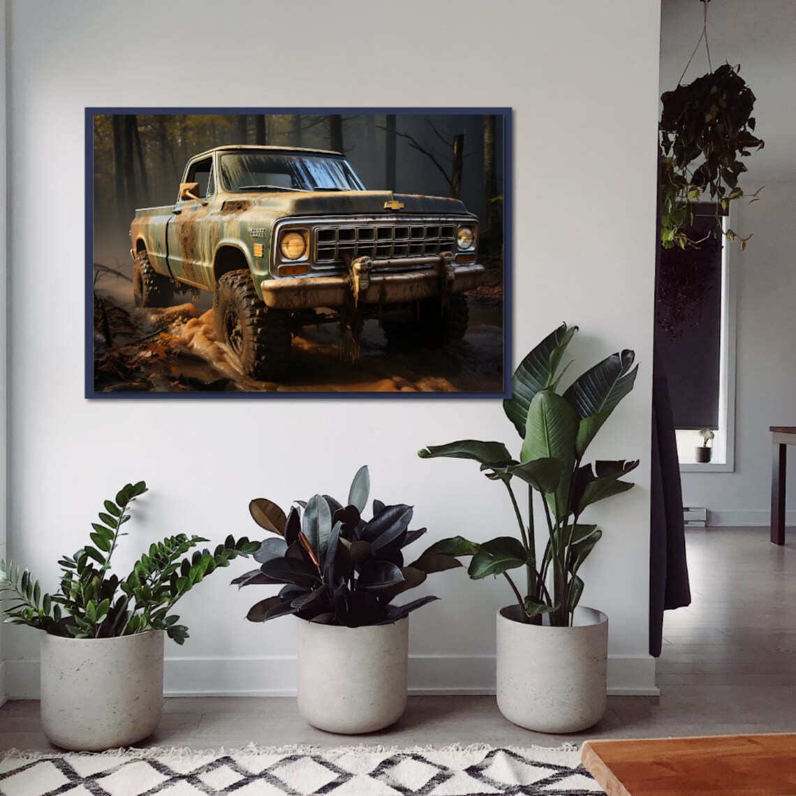Chevy Square Truck Wall Art off Road Truck Wall Poster 4X4 Adventure ...