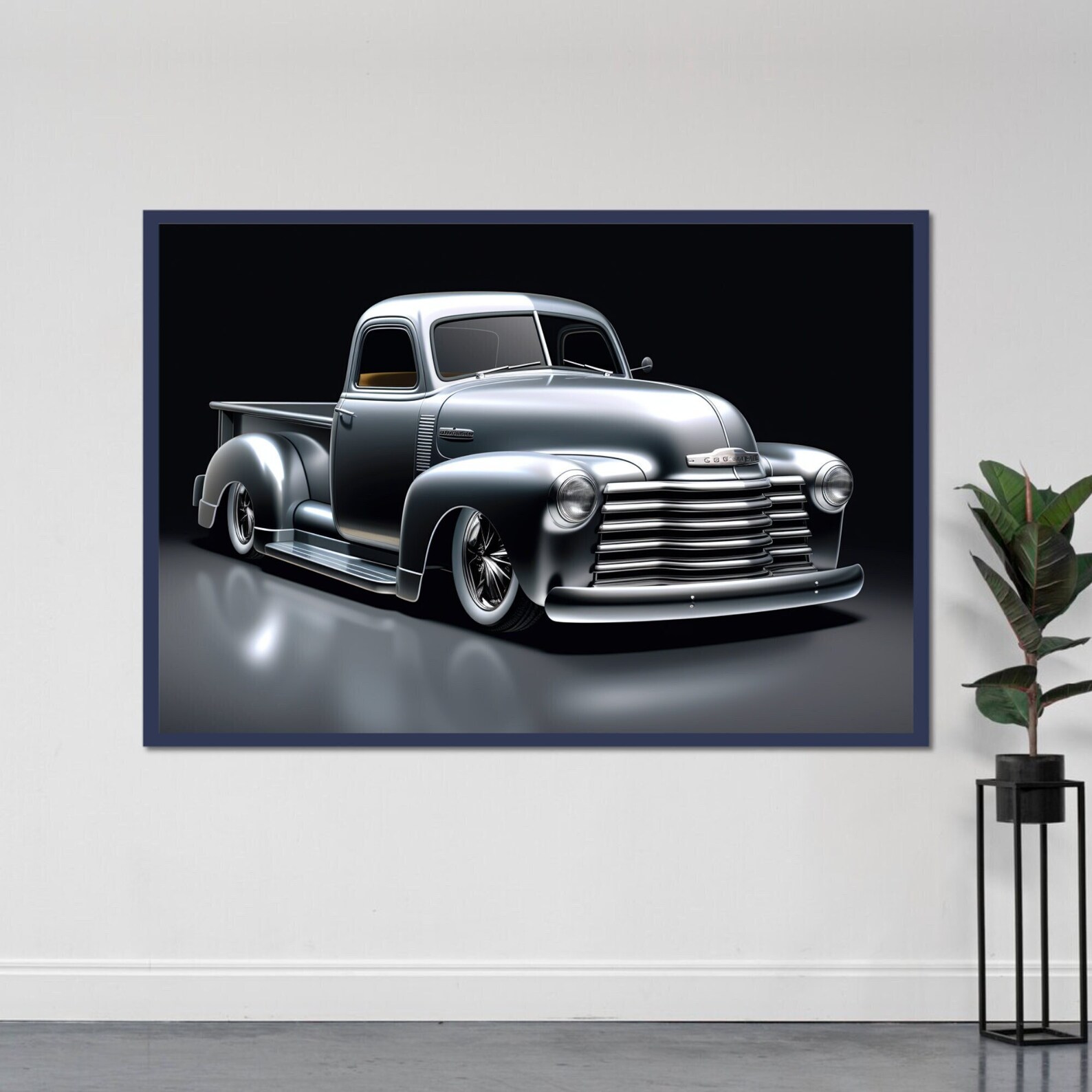 Classic Chevy Truck Wall Art Decor Muscle Car Wall Art Poster Retro Car ...