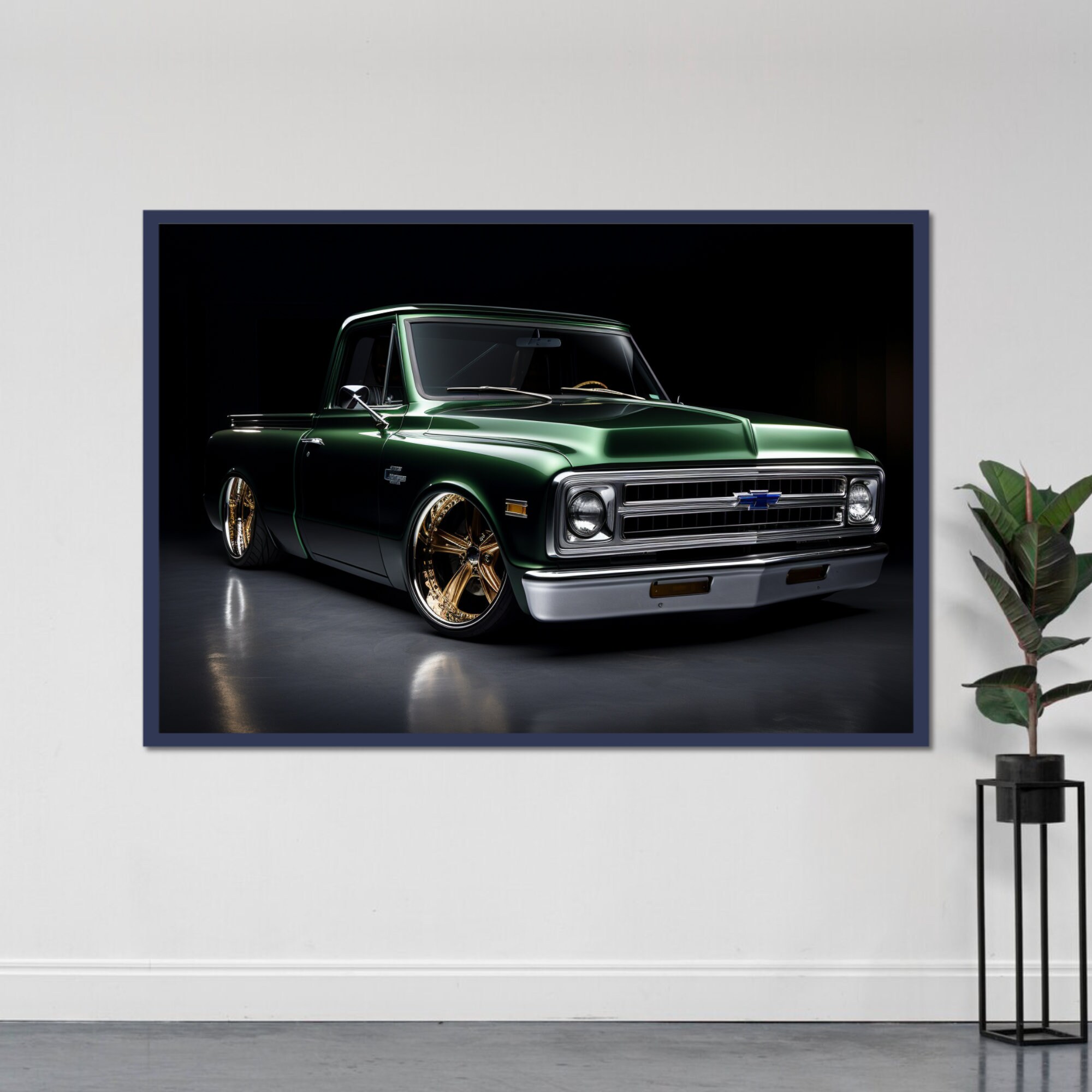 Classic Chevy C10 Truck Wall Art Decor Poster Retro Truck Wall Art ...