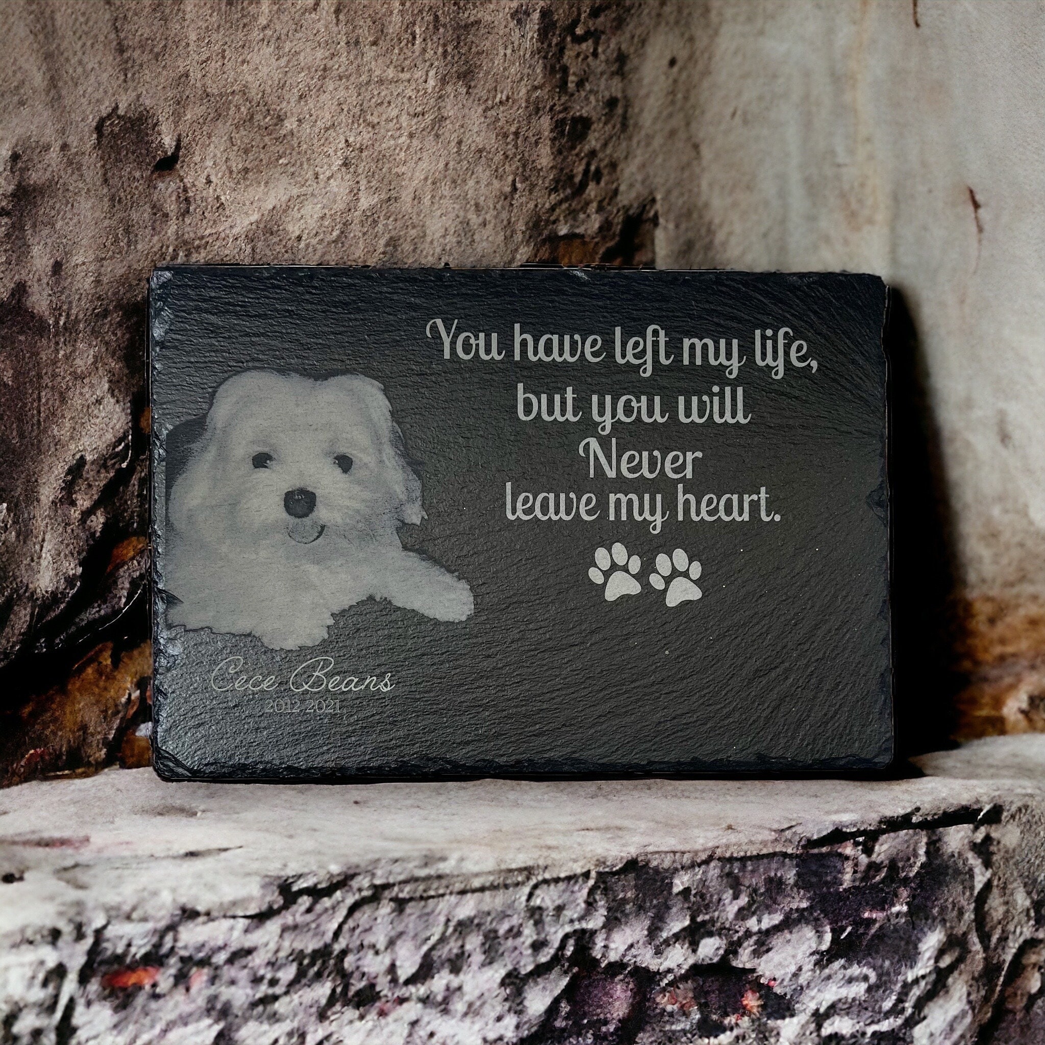 Custom Slate Dog Memorial Personalized Pet Engraving - Etsy