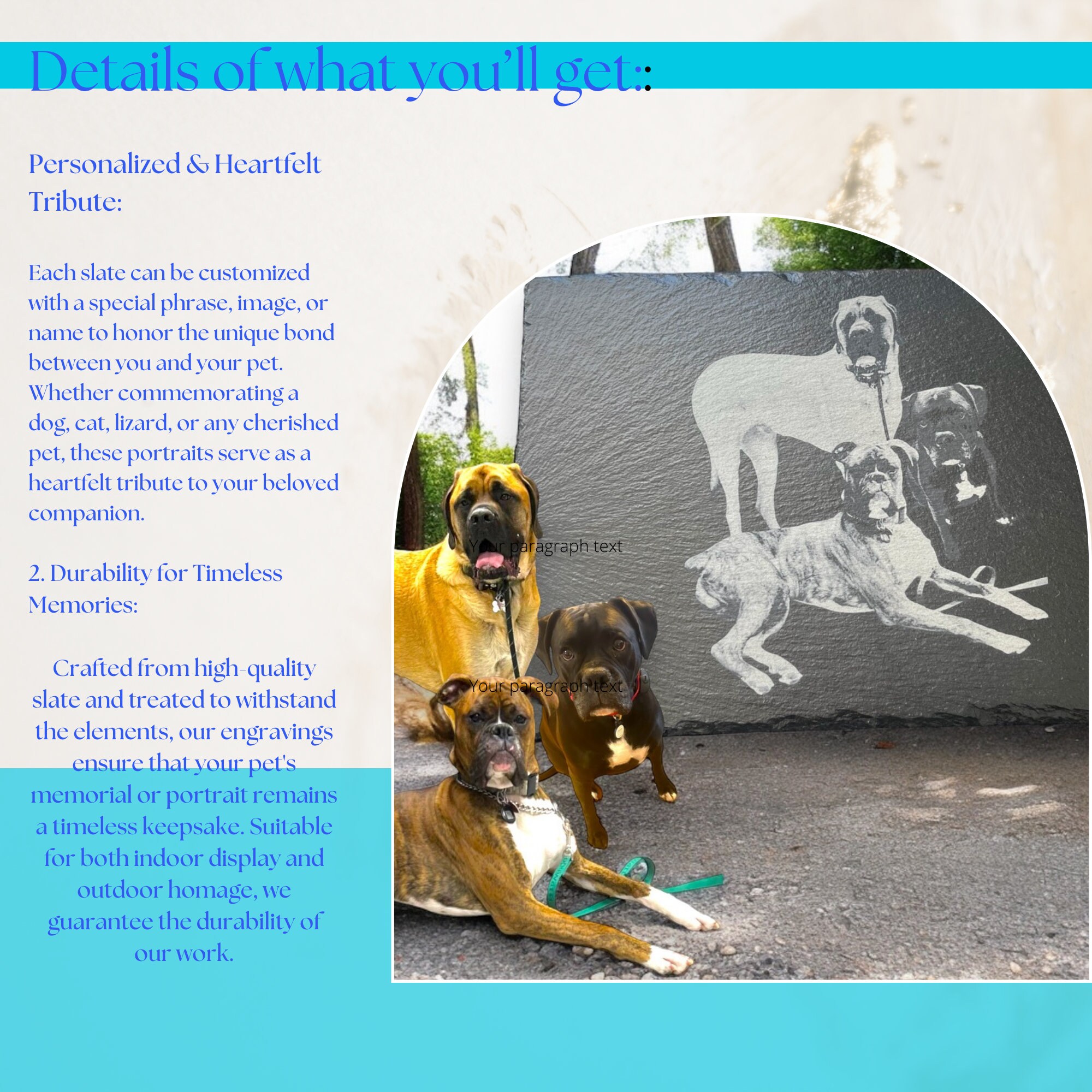 Custom Slate Dog Memorial | Personalized Pet Engraving - Etsy