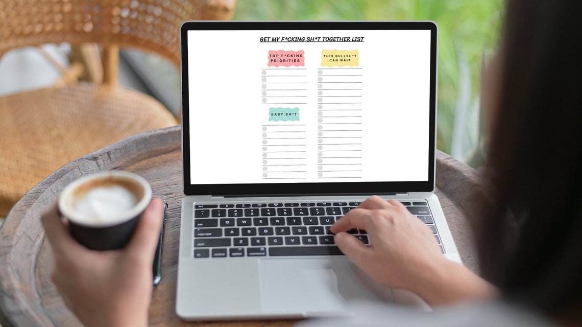 Get Your F*cking Sh*t Together List! to Do List Printable, Simple Tasks ...