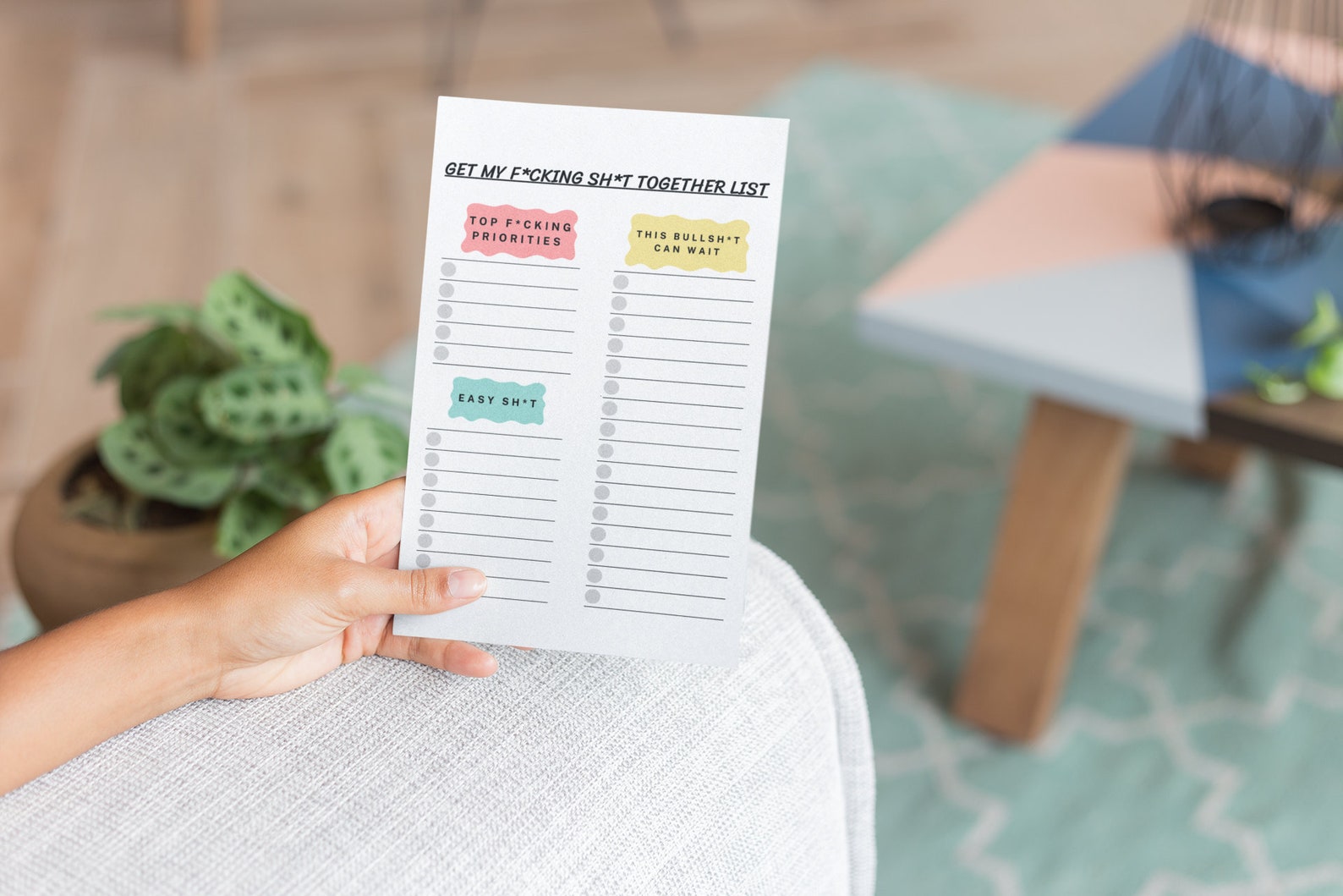 Funny to Do List Printable, Simple Tasks, Productivity Planner ...