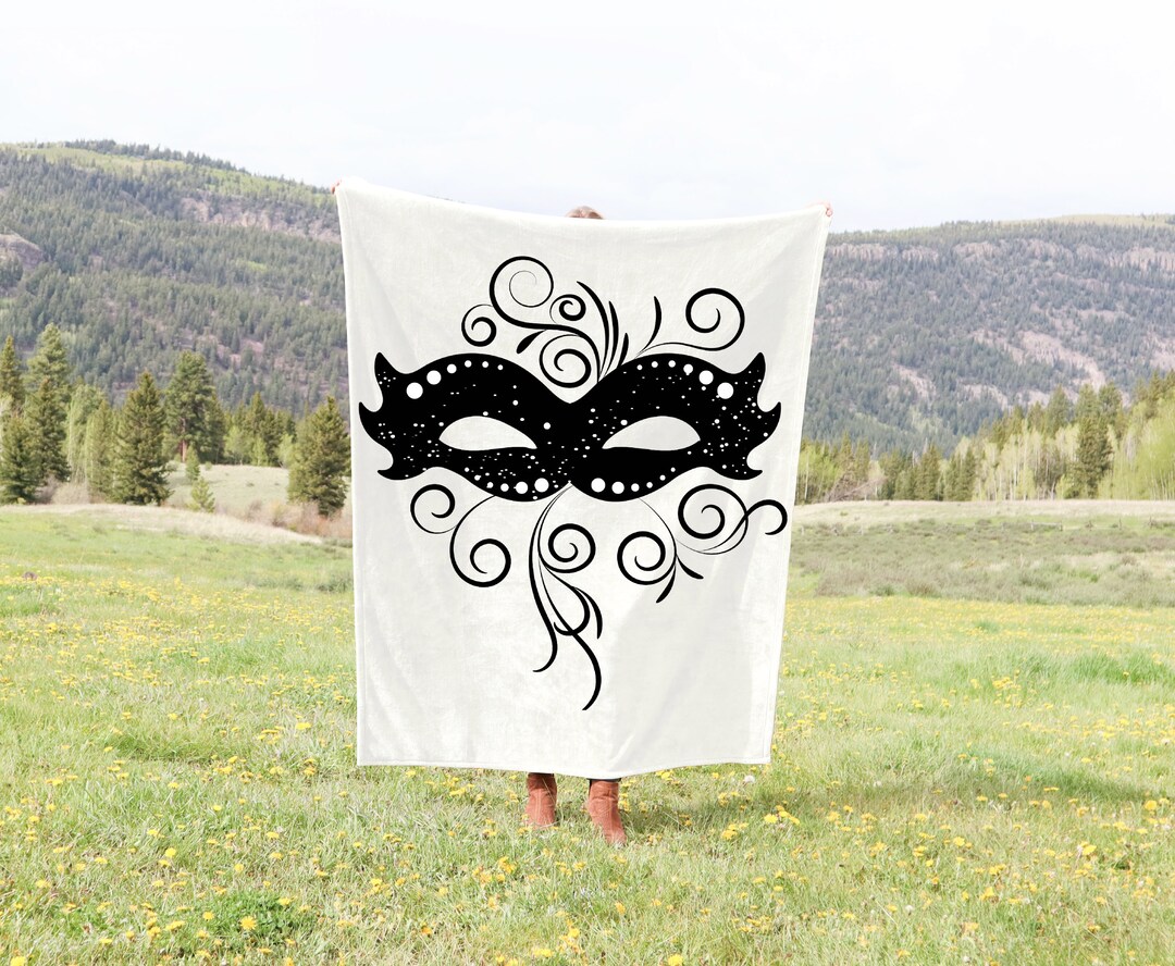 Mardi Gras Blanket, Mardi Gras Mask Blanket, New Orleans Blanket, Fat ...
