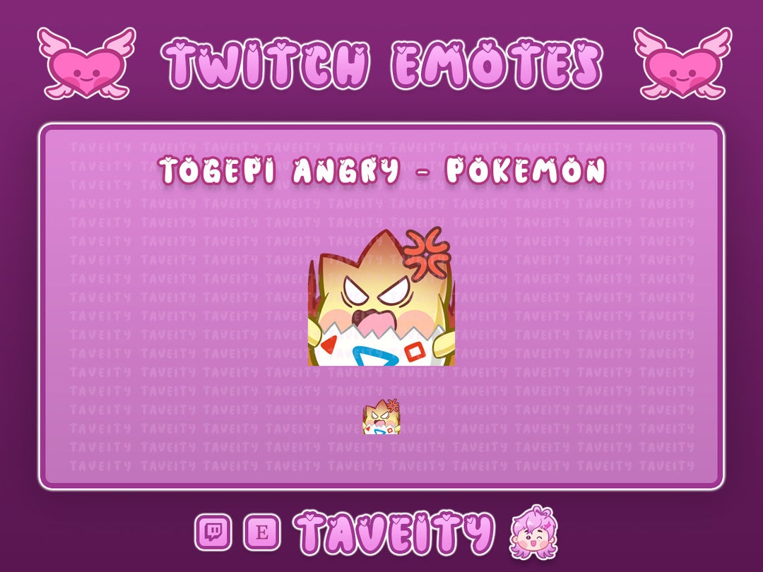 Togepi Angry Pokémon twitch/discord - Etsy