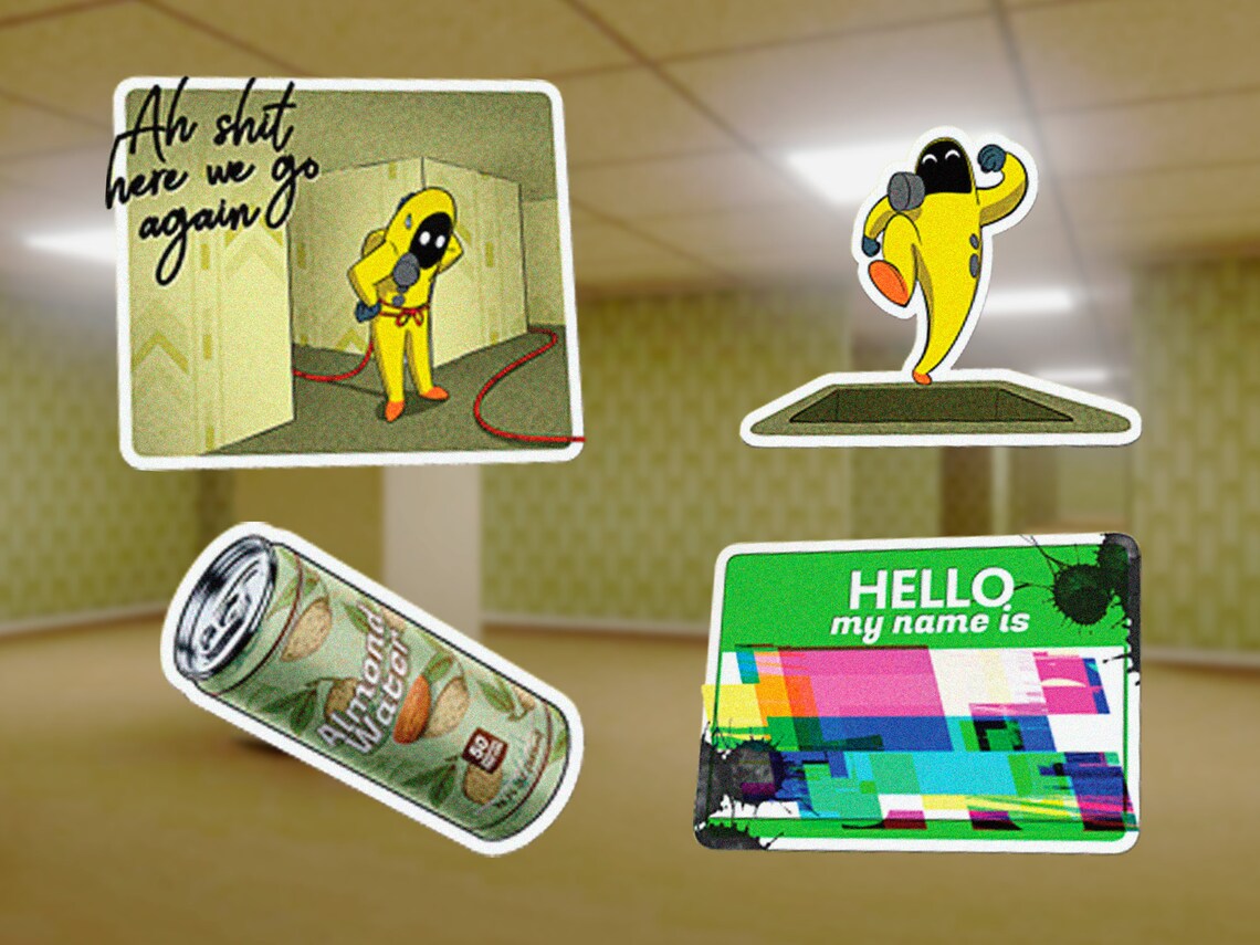 Backrooms Level 0 “the Lobby” A4 Sticker Sheet - Etsy