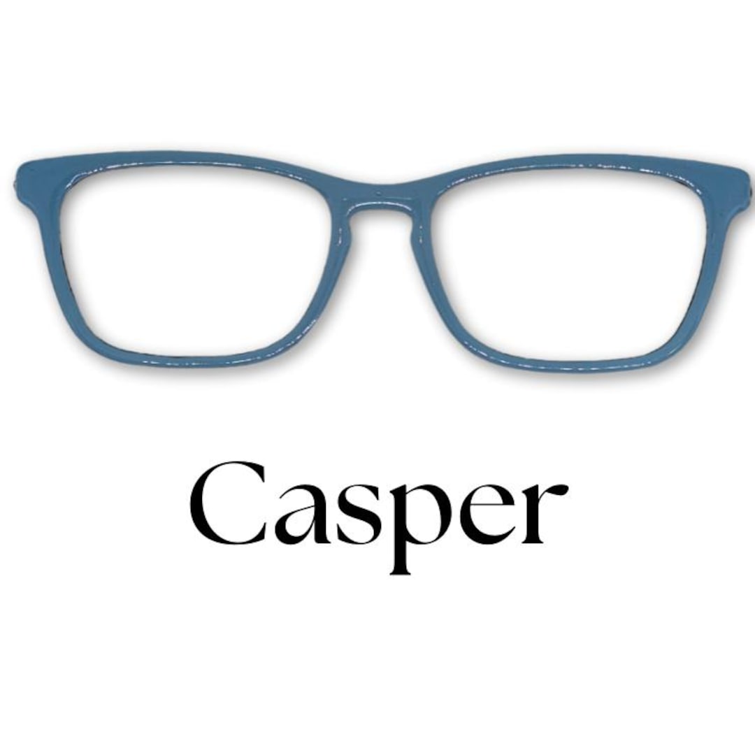 Magnetic Eyewear Toppers Casper Blue Frame, Soft Blue, Snap on Glasses ...