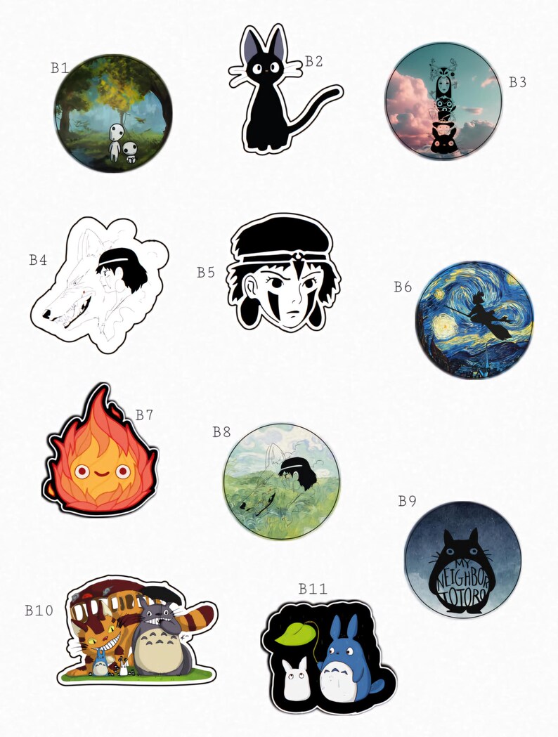 Studio Ghibli Style Stickers/sticker Pack - Etsy
