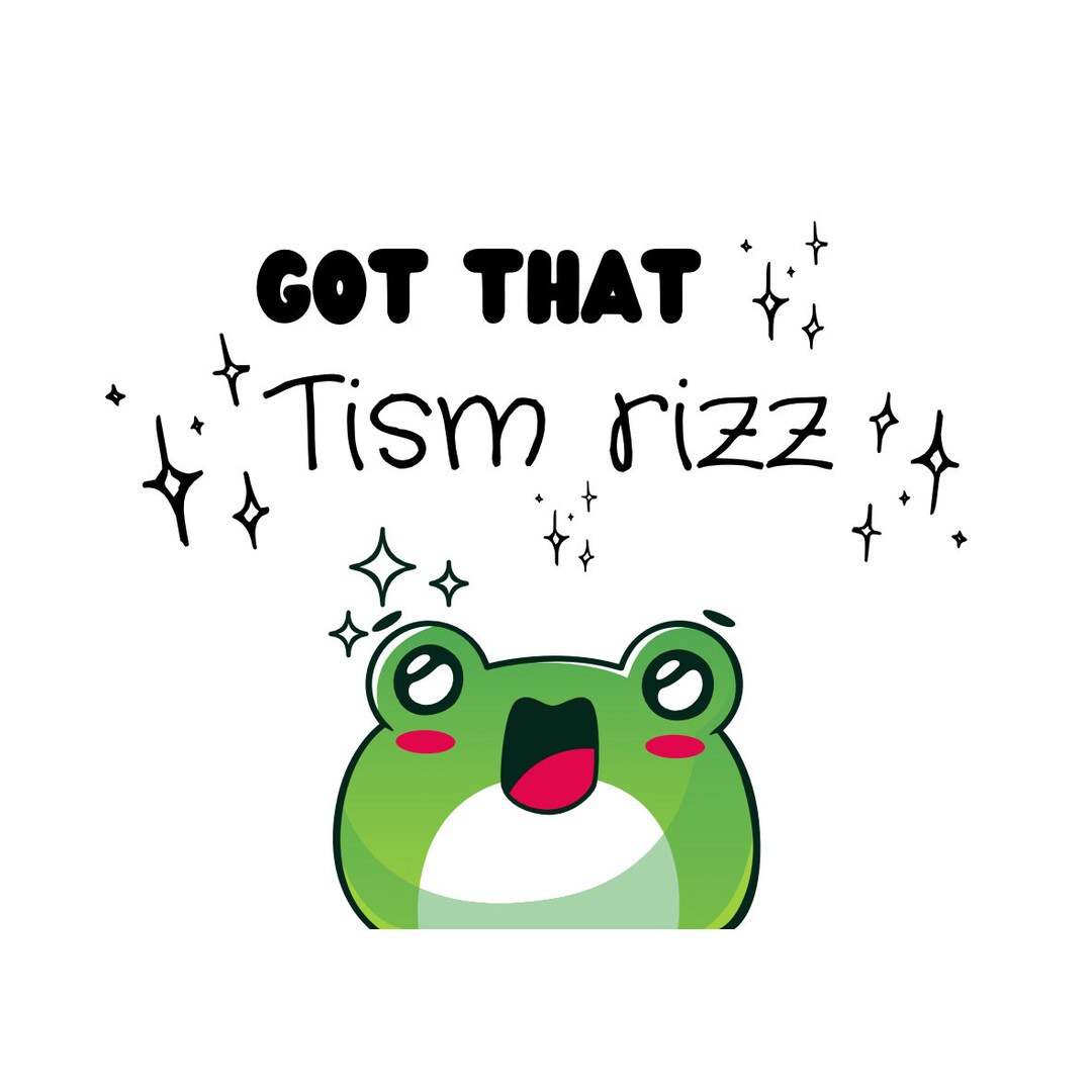 Tism Rizz Circle Sticker - Etsy
