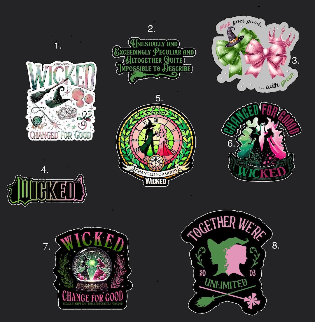 Wicked Stickers/sticker Pack - Etsy