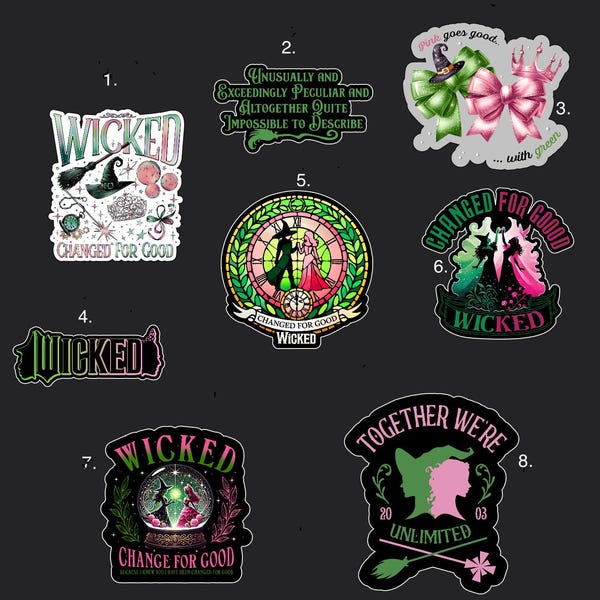 Wicked Stickers - Etsy