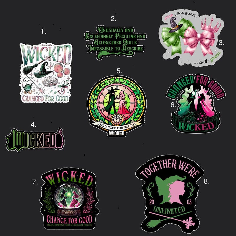 Wicked Stickers - Etsy