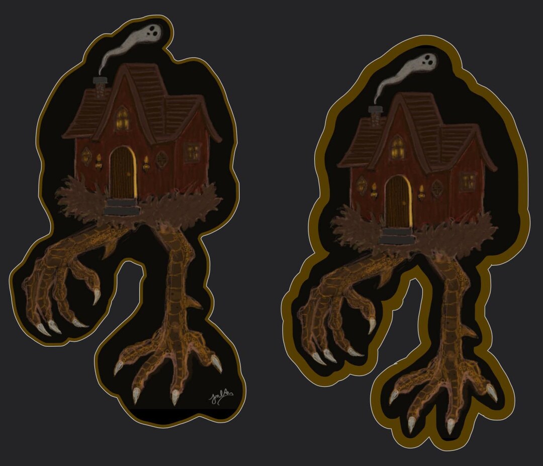 Baba Yaga Hut Sticker - Etsy