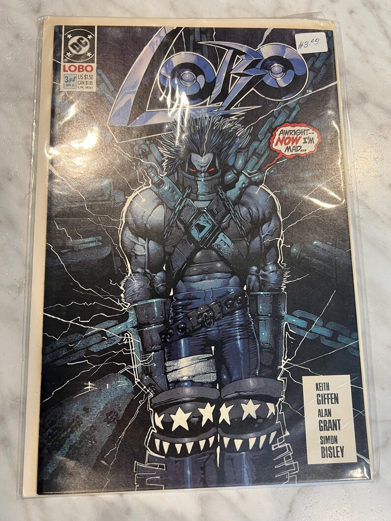 Lobo Comic Book 1991, DC, Vintage Comic Book, Number 3, - Etsy