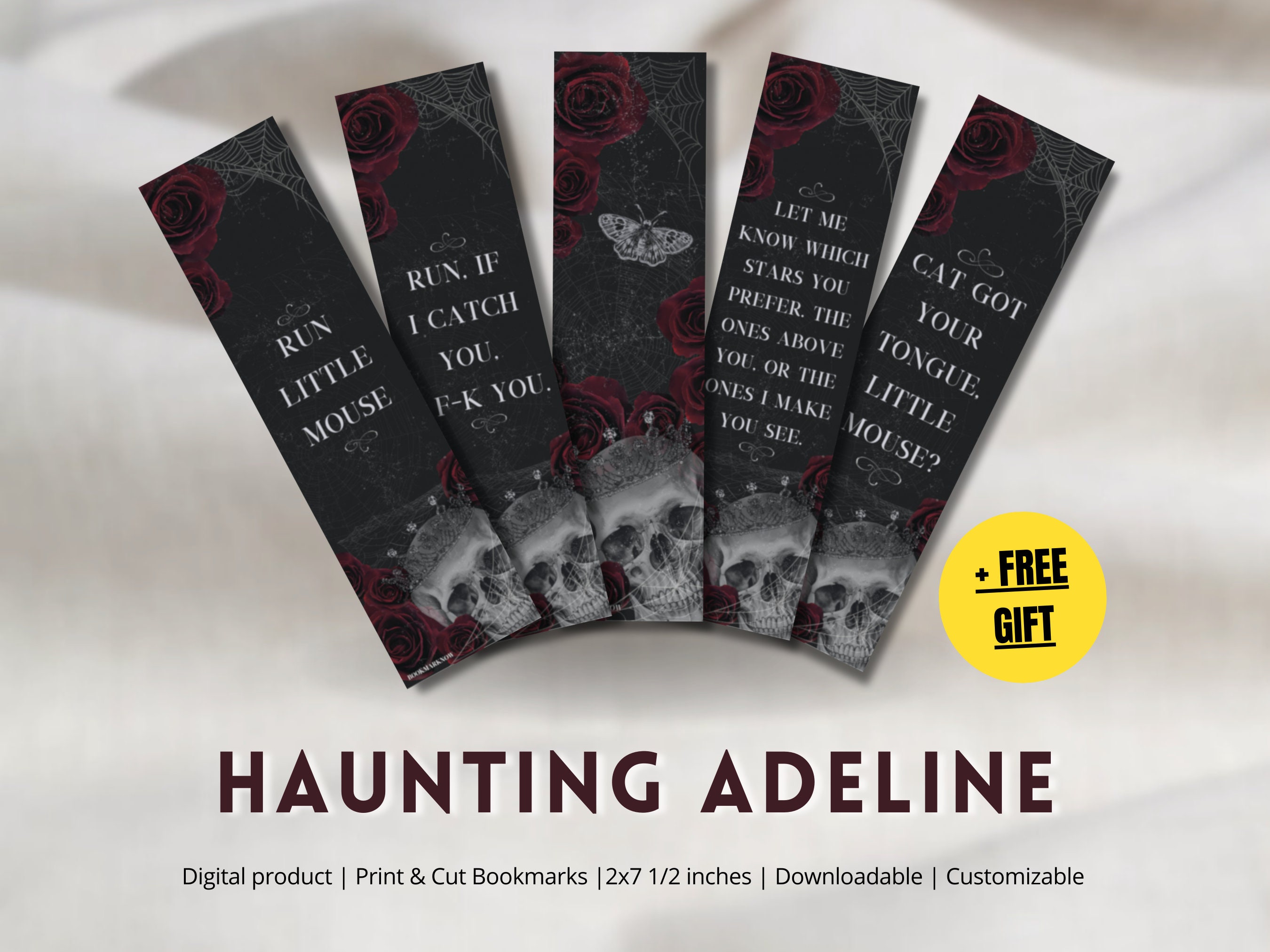 5 Aesthetic Printable Bookmarks Inspired by 'haunting Adeline' by H. D ...