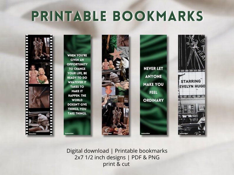 5 Aesthetic Printable Bookmarks Inspired by the Seven Husbands of ...