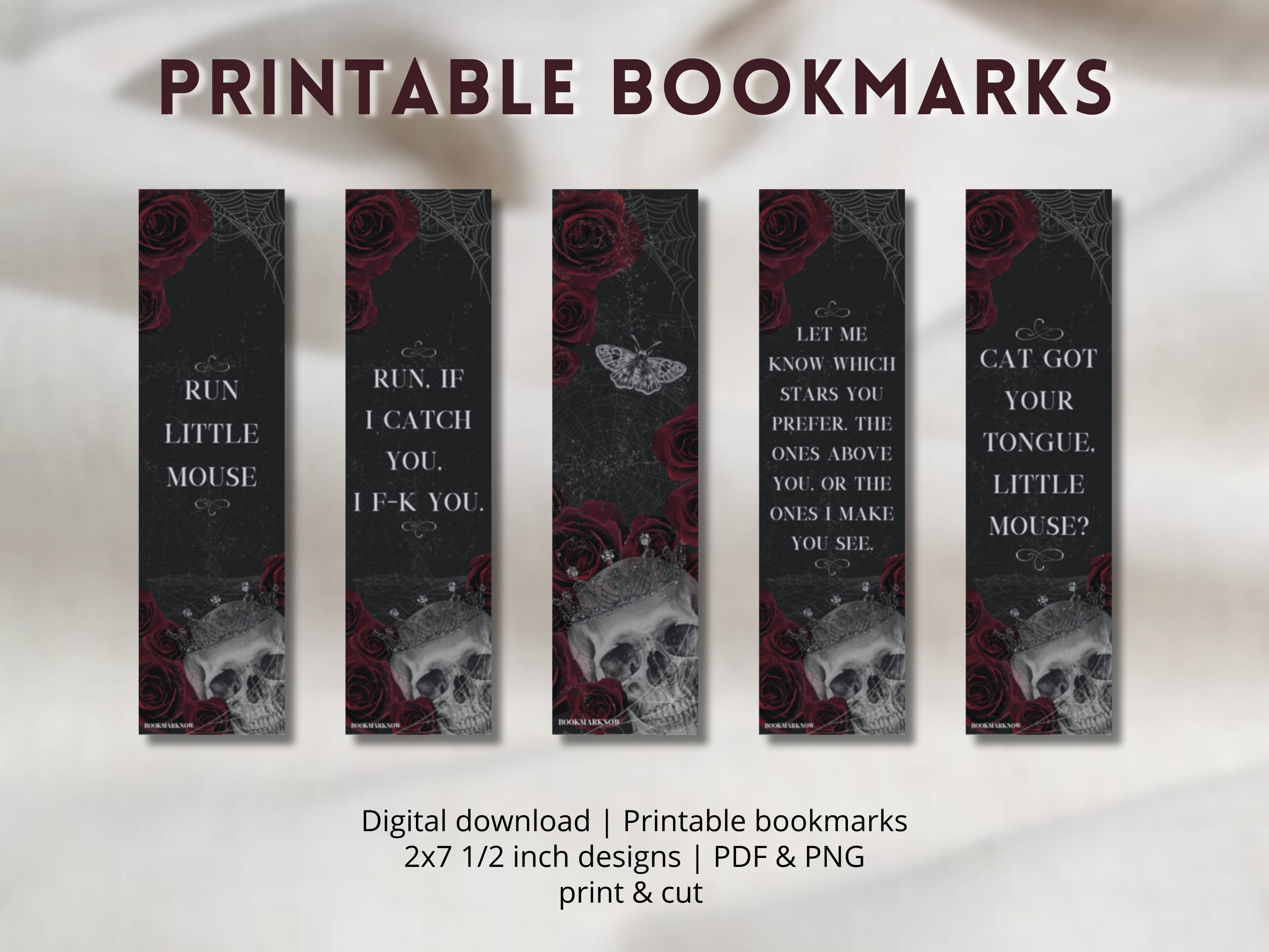 5 Aesthetic Printable Bookmarks Inspired by 'haunting Adeline' by H. D ...