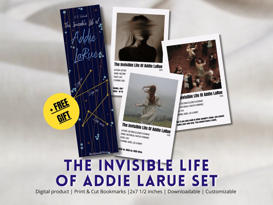 Set of 4 Aesthetic Printable Bookmarks and Polaroid Picture Inspired by ...