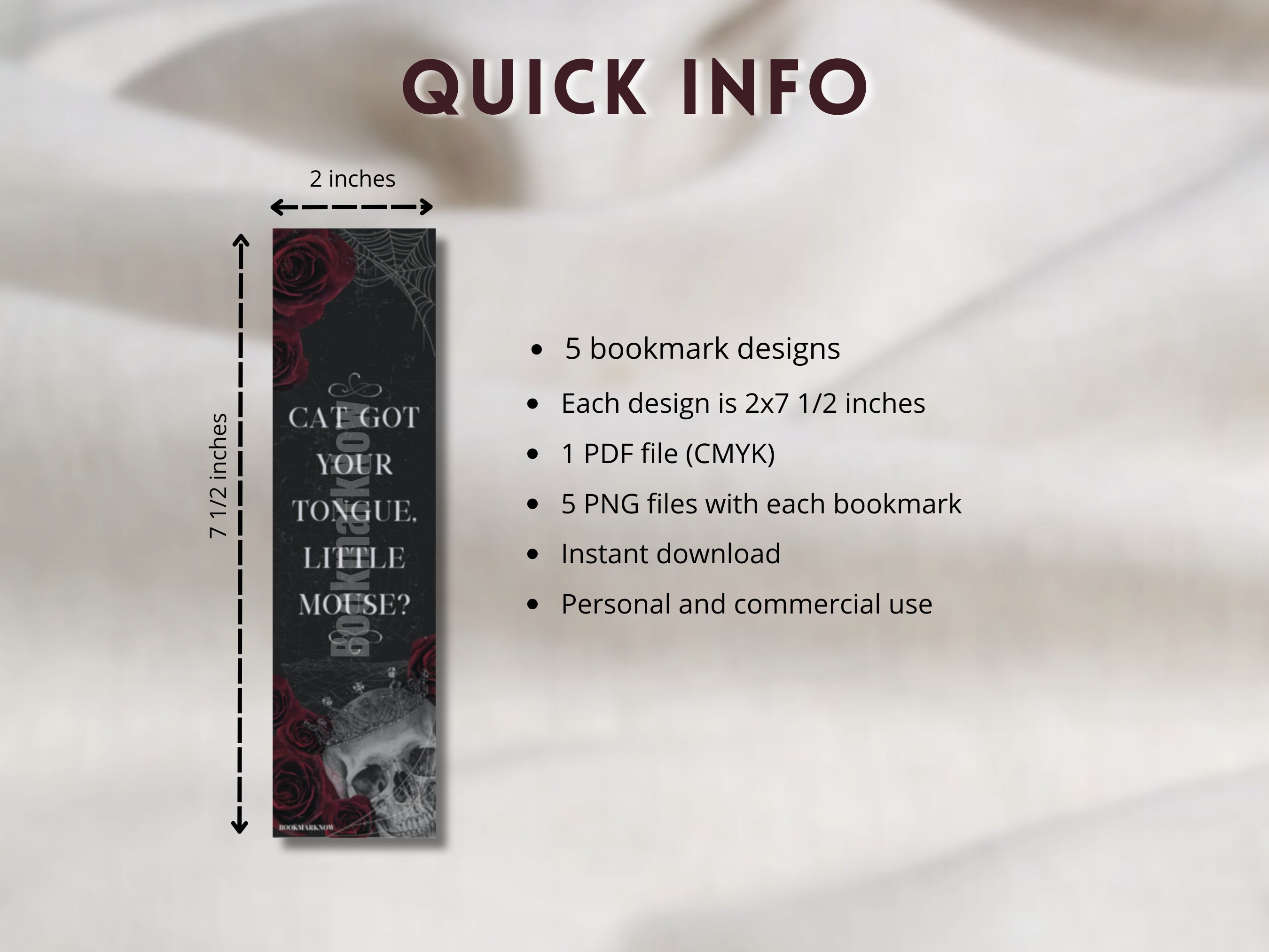 5 Aesthetic Printable Bookmarks Inspired by 'Haunting Adeline' by H. D ...
