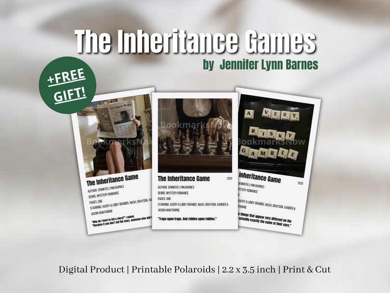 14 Aesthetic Printable Book Polaroids 'the Inheritance Games' by ...