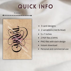 Aesthetic Printable Bookmarks and Invitation Card 'caraval' by ...