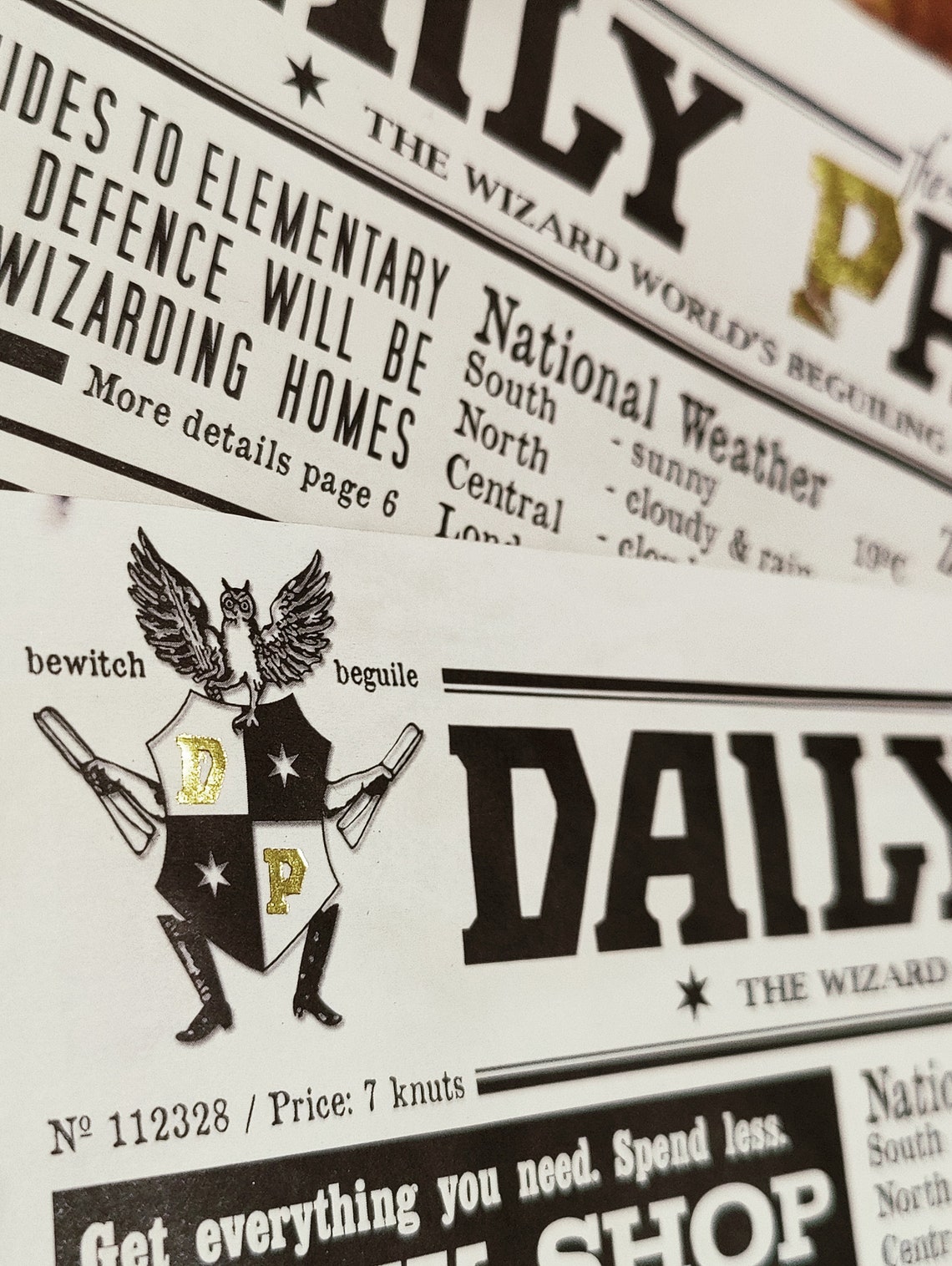 Set the Quibbler 6 Pc. Spectrespecs the Daily Prophet - Etsy