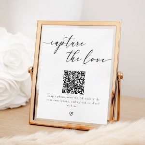 Capture the Love QR Code Sign Template, Share the Love Photo Album ...