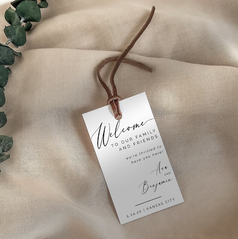 Welcome Bag Note Tag, Welcome to Our Wedding Tags, Welcome Bag Tags ...