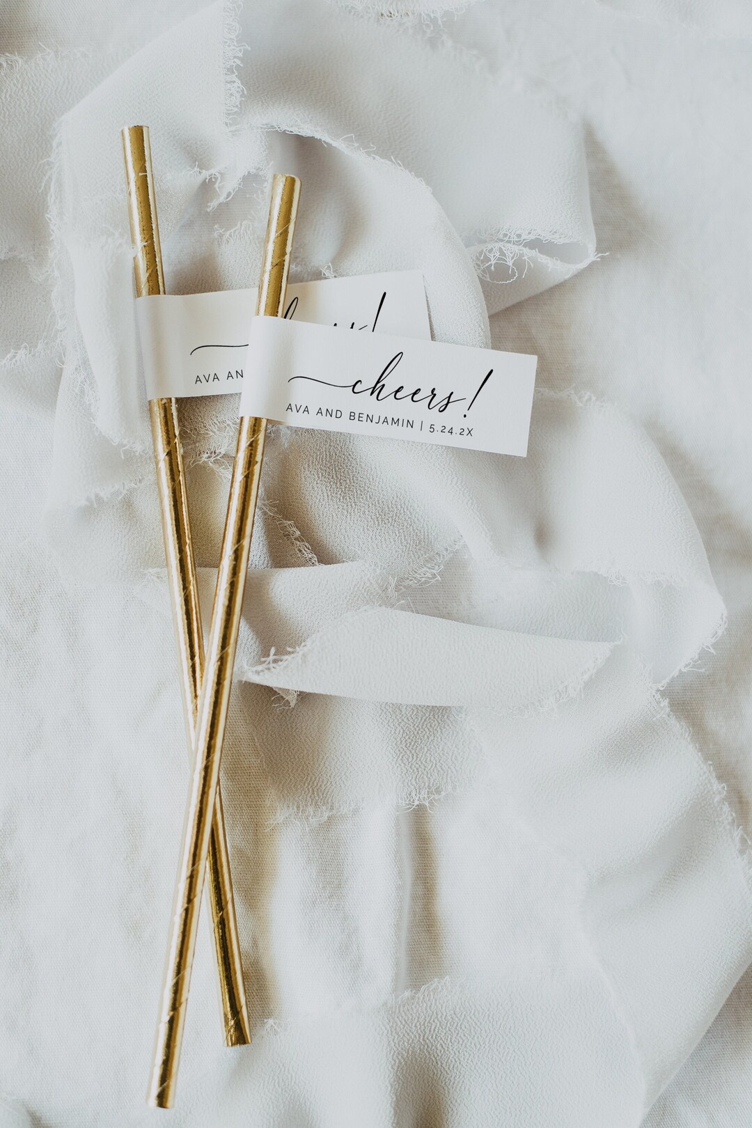 Straw Tag, Drink Tag Template, Mini Drink Straw Flag, Modern Bridal ...