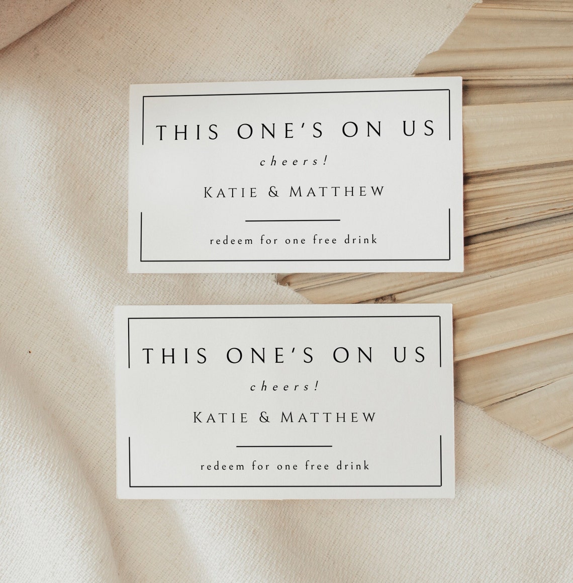 Drink Ticket Editable Template, Wedding Drink Tickets Template, This ...