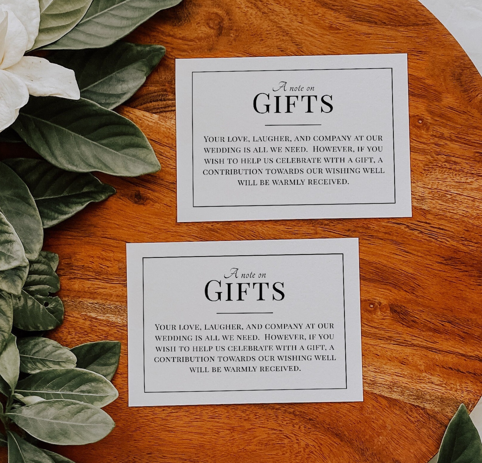 A Note on Gifts Wedding Invitation Enclosure Card Template, Honeymoon ...