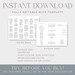 Tri Fold Wedding Program Template, Seating Chart by Alphabet, Program ...