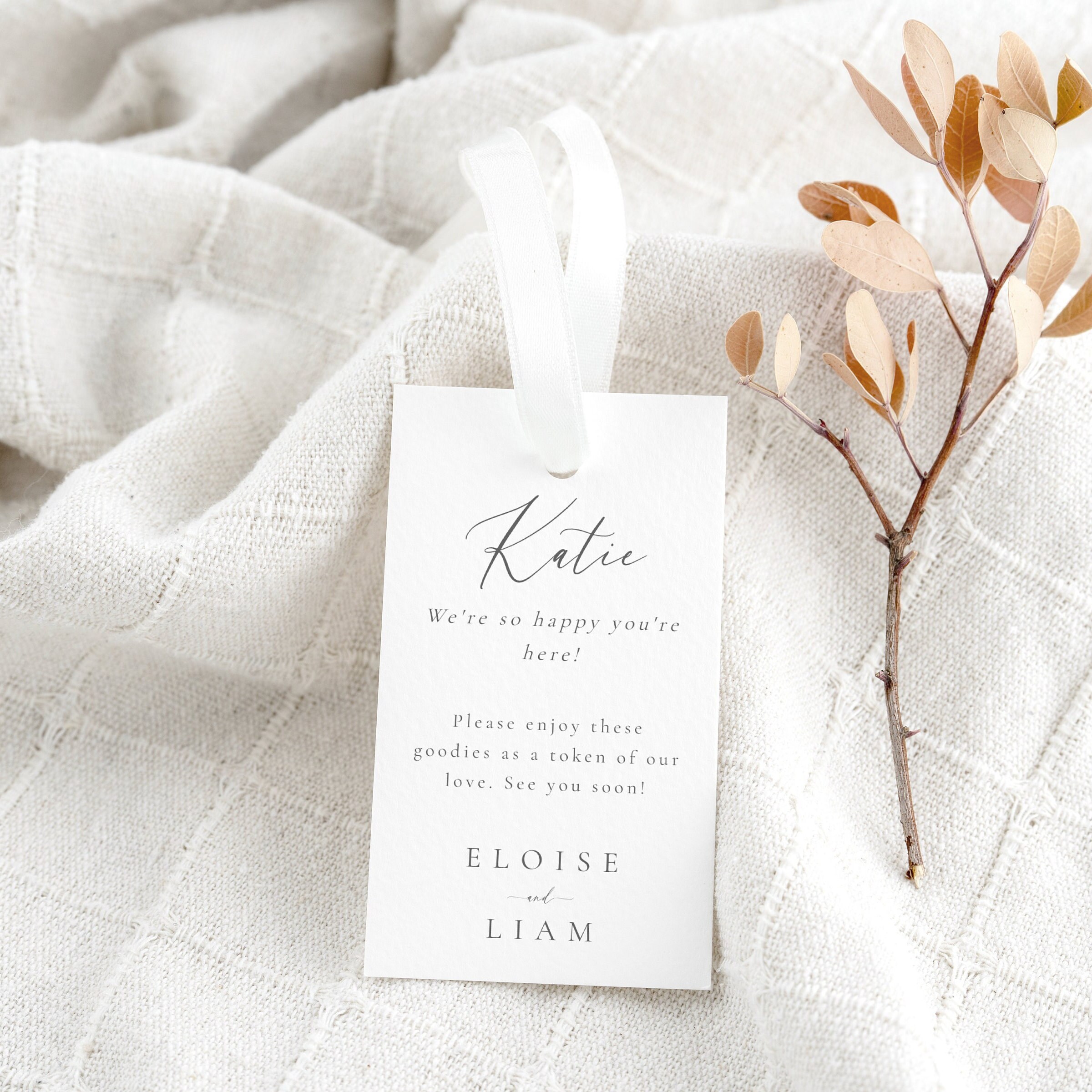 Welcome Bag Name Tags, Welcome Bag Tags Modern, Destination Wedding ...