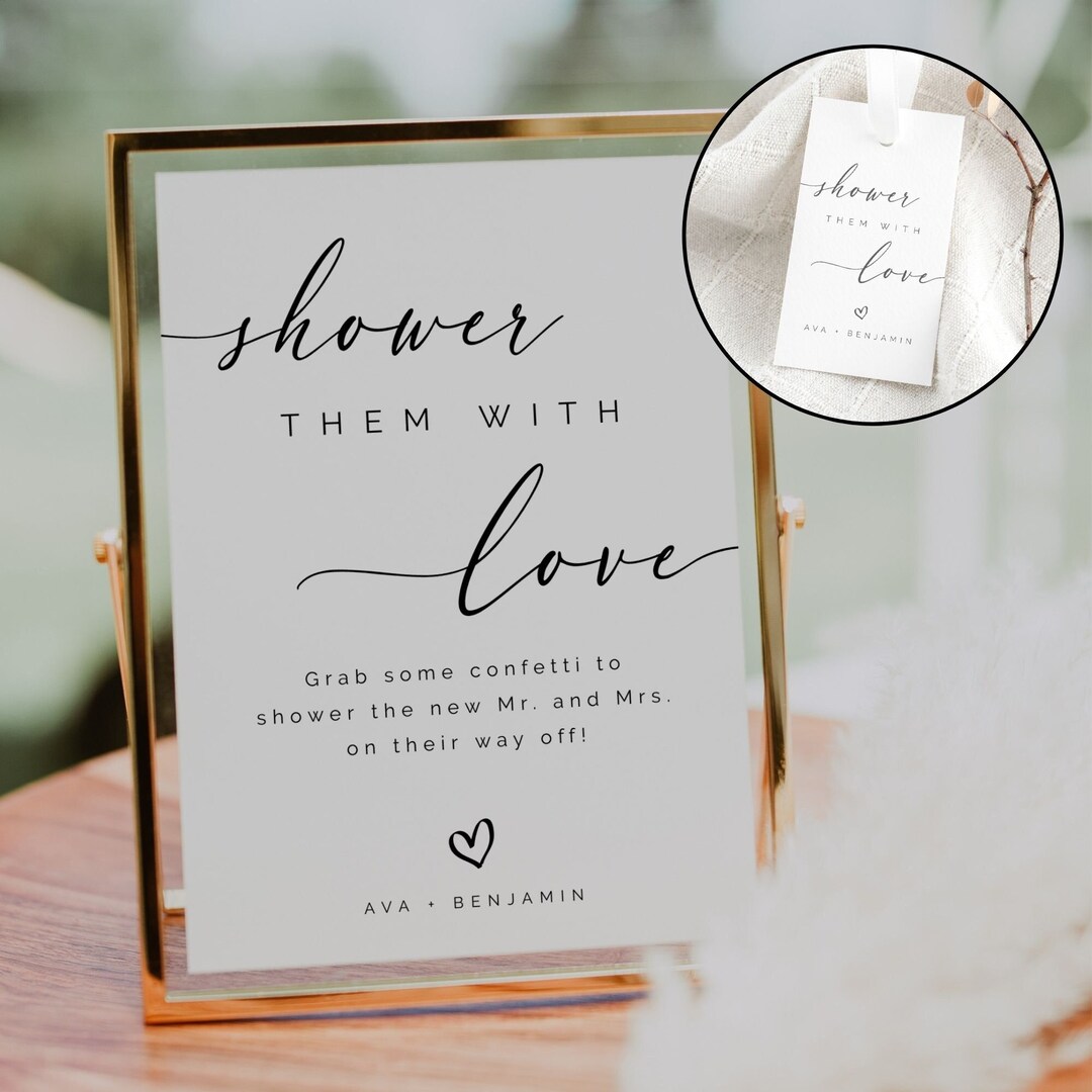 Wedding Send off Sign, Newlywed Send off Template, Modern Minimalist ...