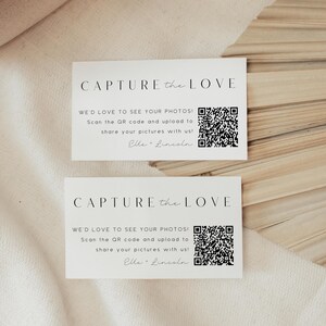 QR Code Photo Album Card Template, Shared Wedding Photo Album ...
