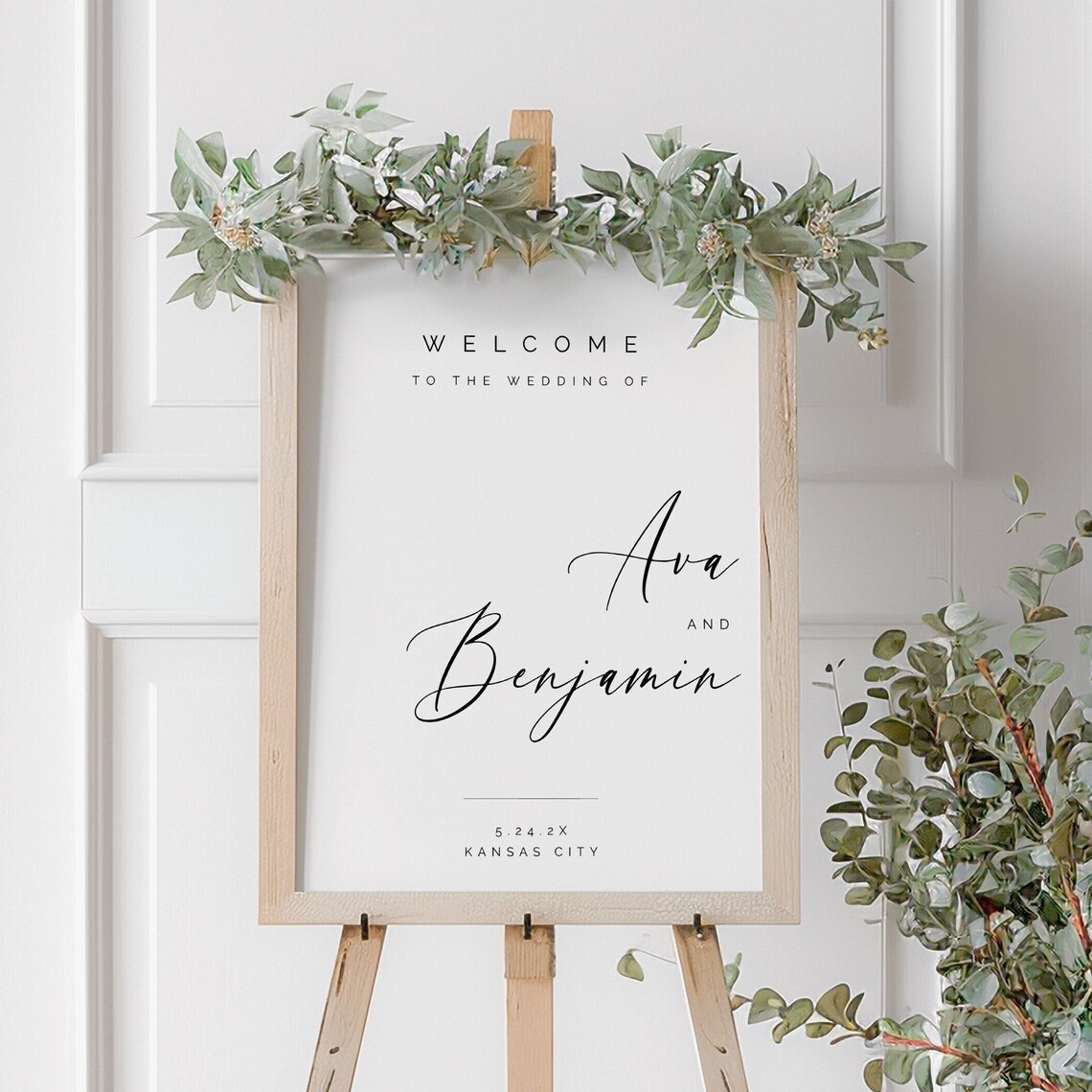Formal Wedding Welcome Sign, Timeless Wedding Welcome, Modern ...