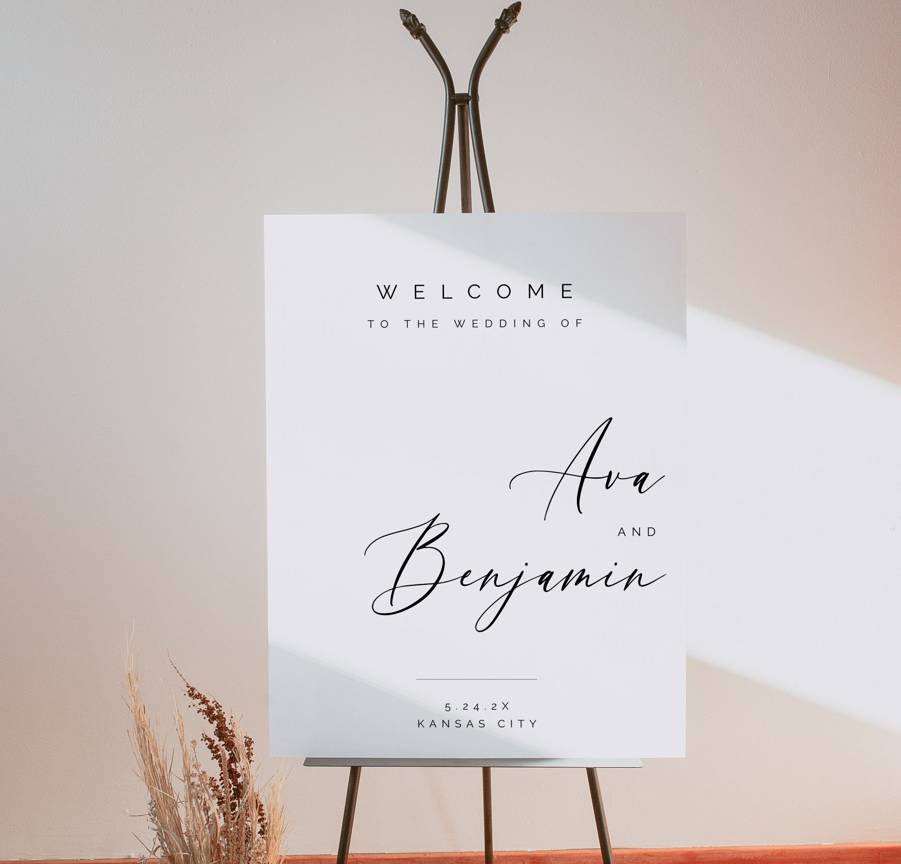 Formal Wedding Welcome Sign, Timeless Wedding Welcome, Modern ...