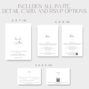Wedding Invitations With QR Code Template, Handwritten Wedding ...