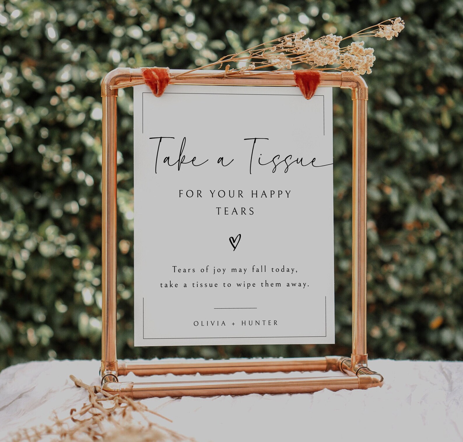 Happy Tears Template, Take A Tissue Sign, for Your Happy Tears, Wedding ...