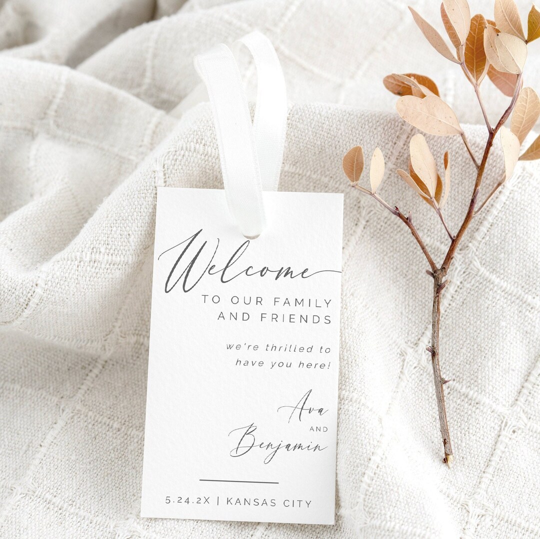 Welcome Bag Note Tag, Welcome to Our Wedding Tags, Welcome Bag Tags ...