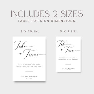 Wedding Tissues Minimalist, Happy Tears Sign Template, Bridal Shower ...