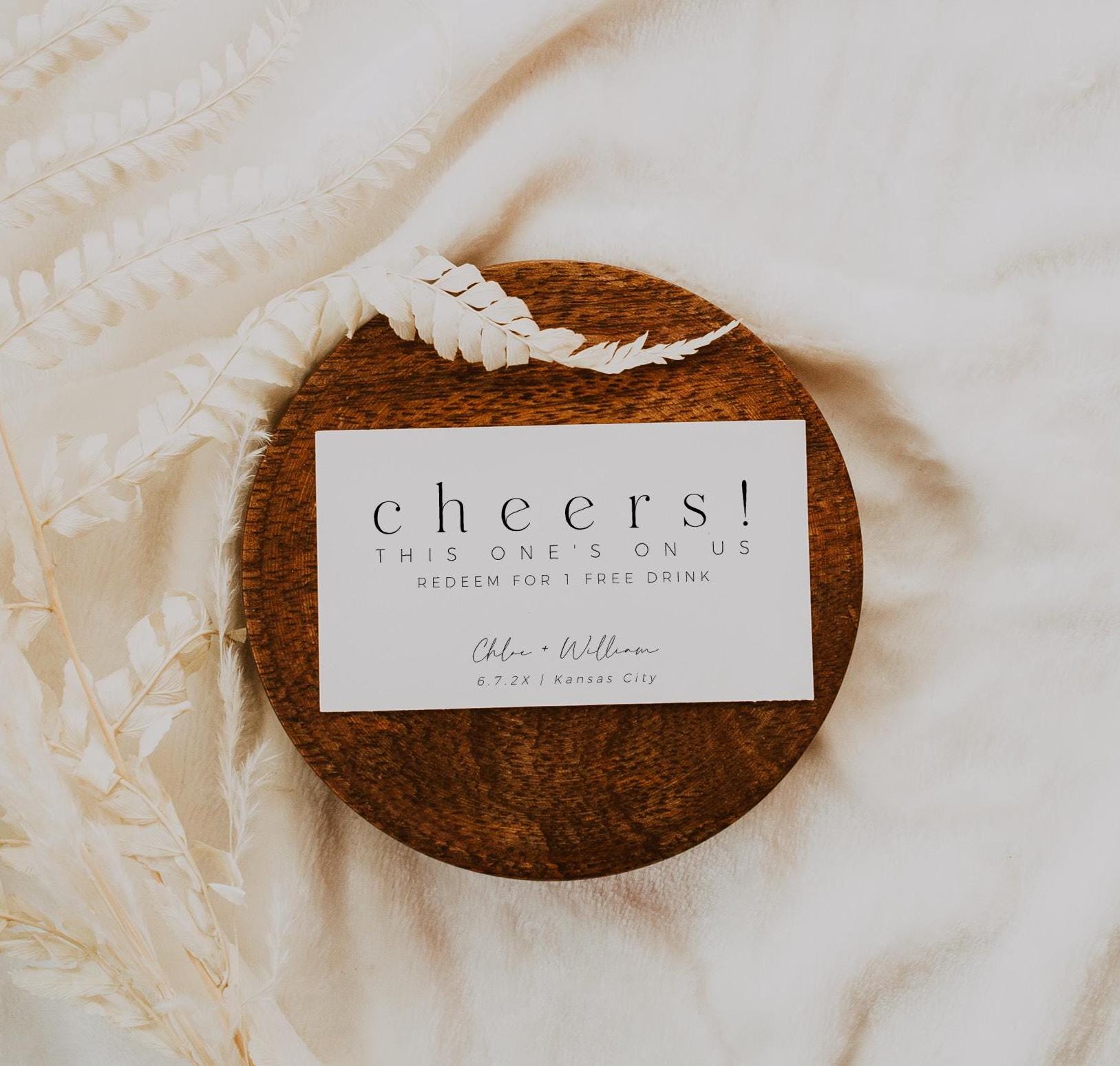 Drink Ticket Template, Editable Drink Ticket, Happy Hour Ticket ...