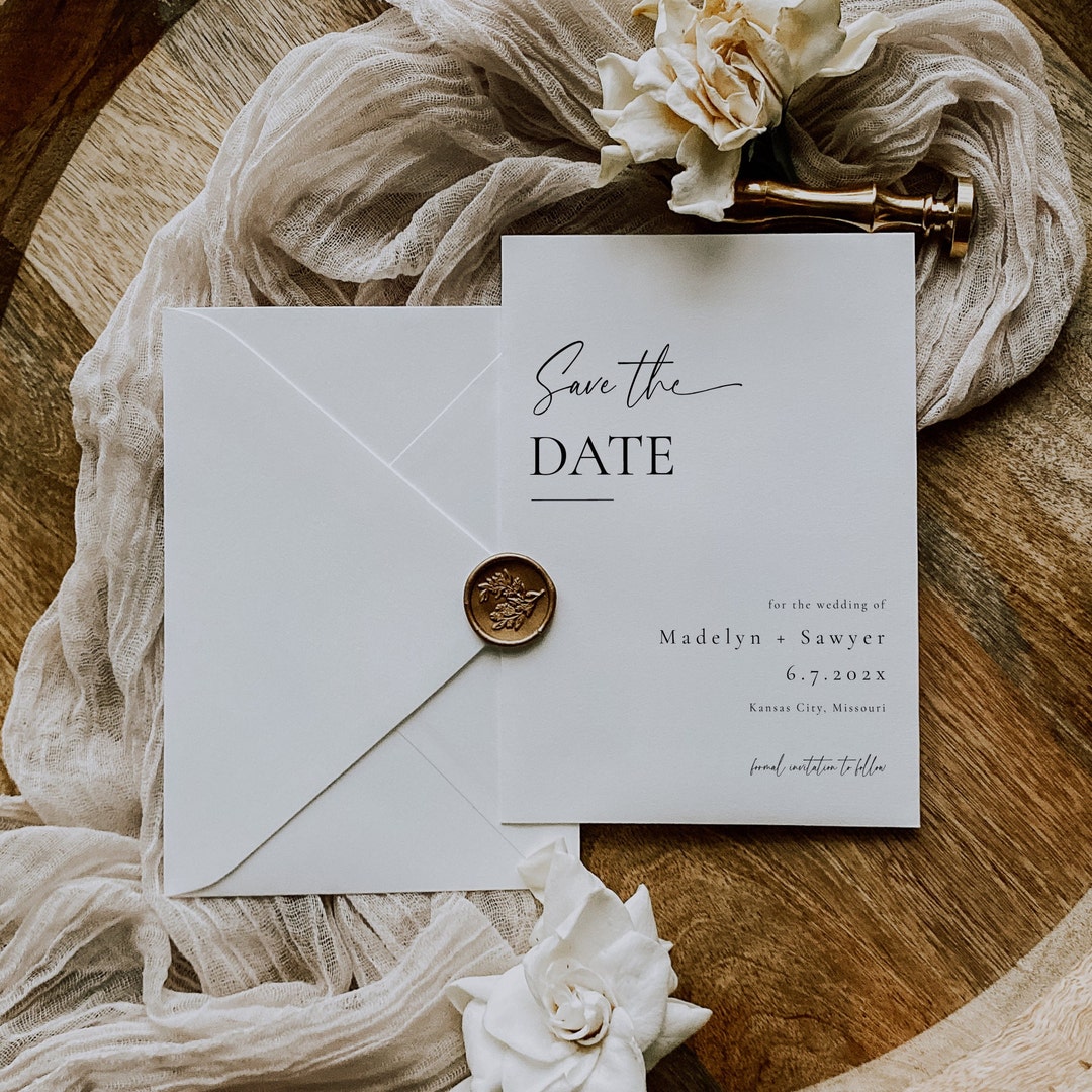 Save the Date Template Classic, Formal Wedding Invitation, Save Our ...