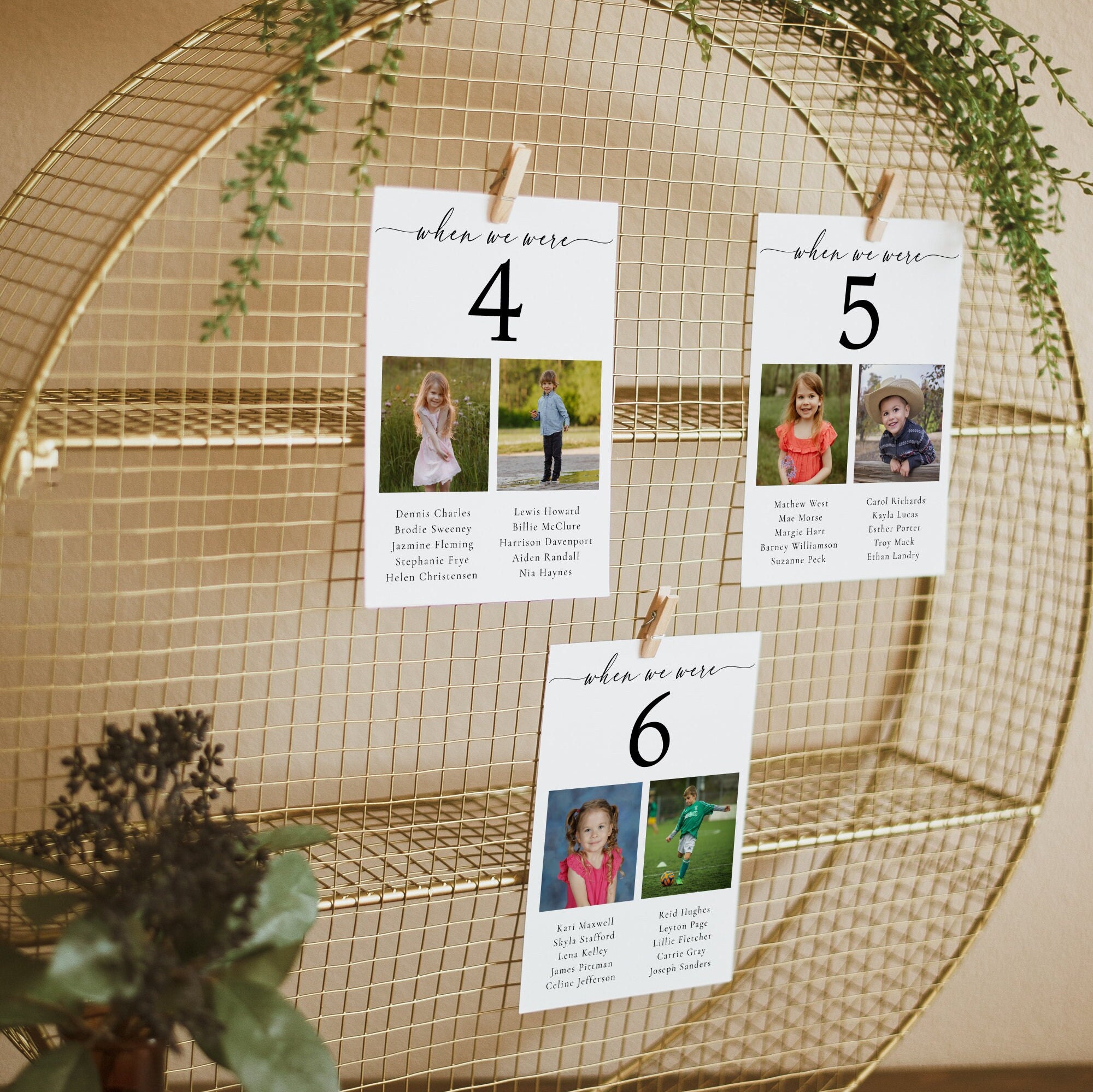 Table Numbers When We Were, Reception Table Number With Baby Pictures ...