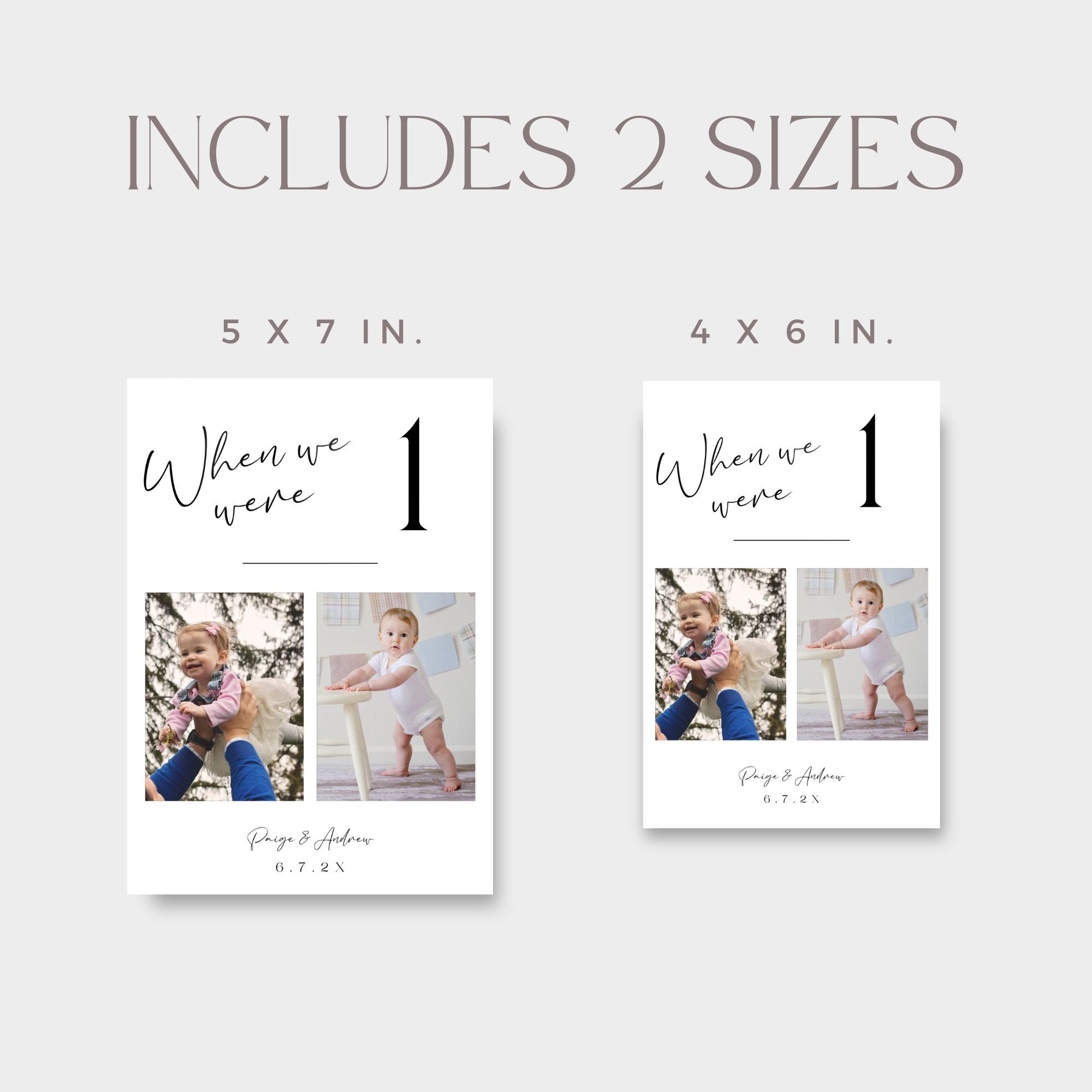 Wedding Table Numbers With Age Photo Template, Baby Picture Table ...