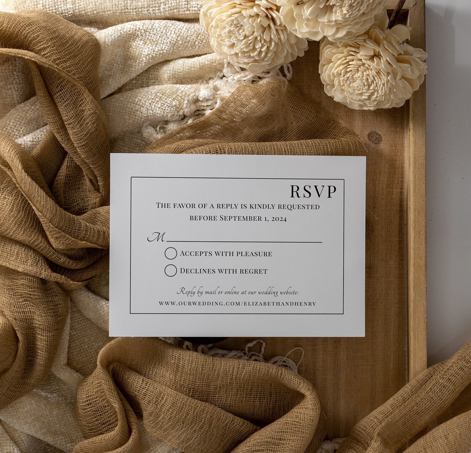 Wedding RSVP Card, Invite Acceptance Card, Invitation Reply, RSVP Card ...