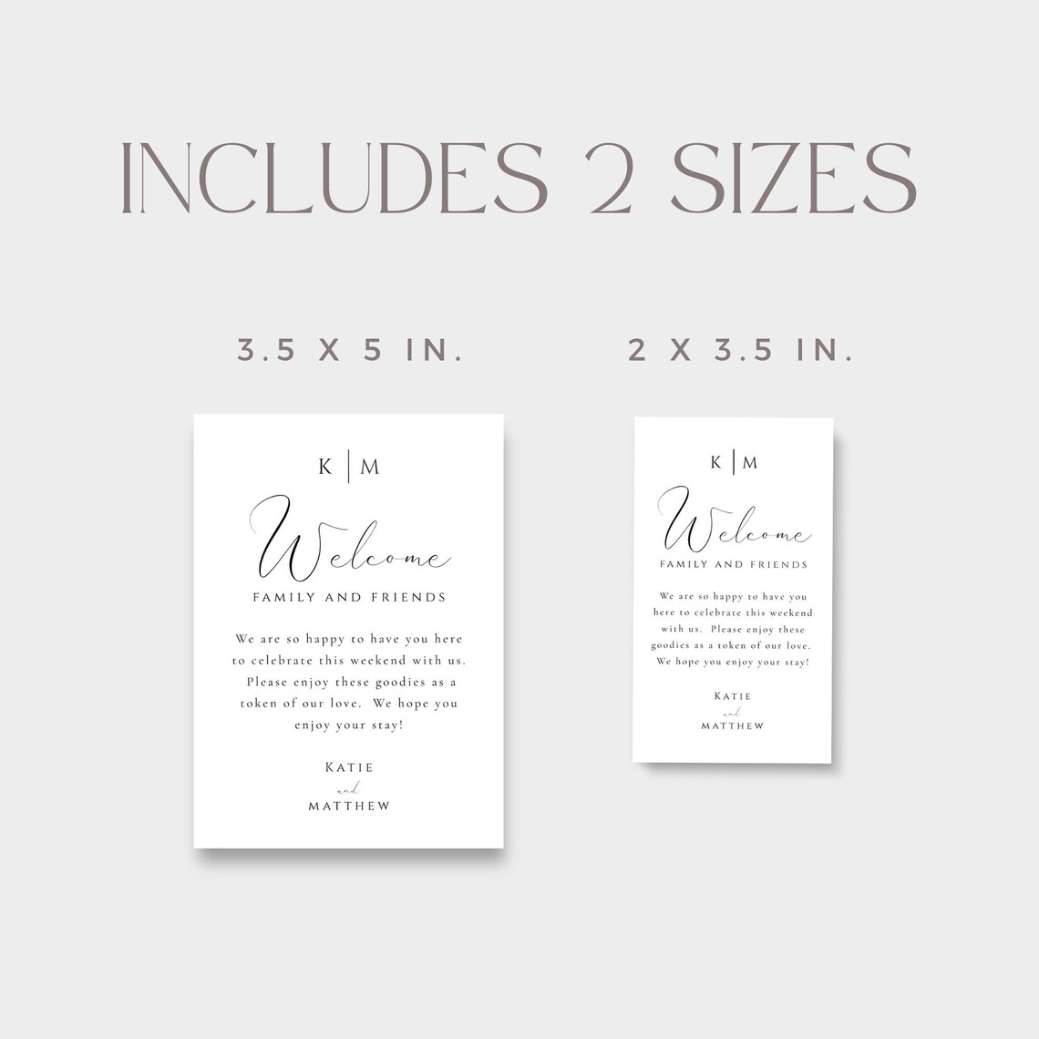 Welcome Bag Tags Modern, Destination Wedding Welcome Bag Tag, Monogram ...