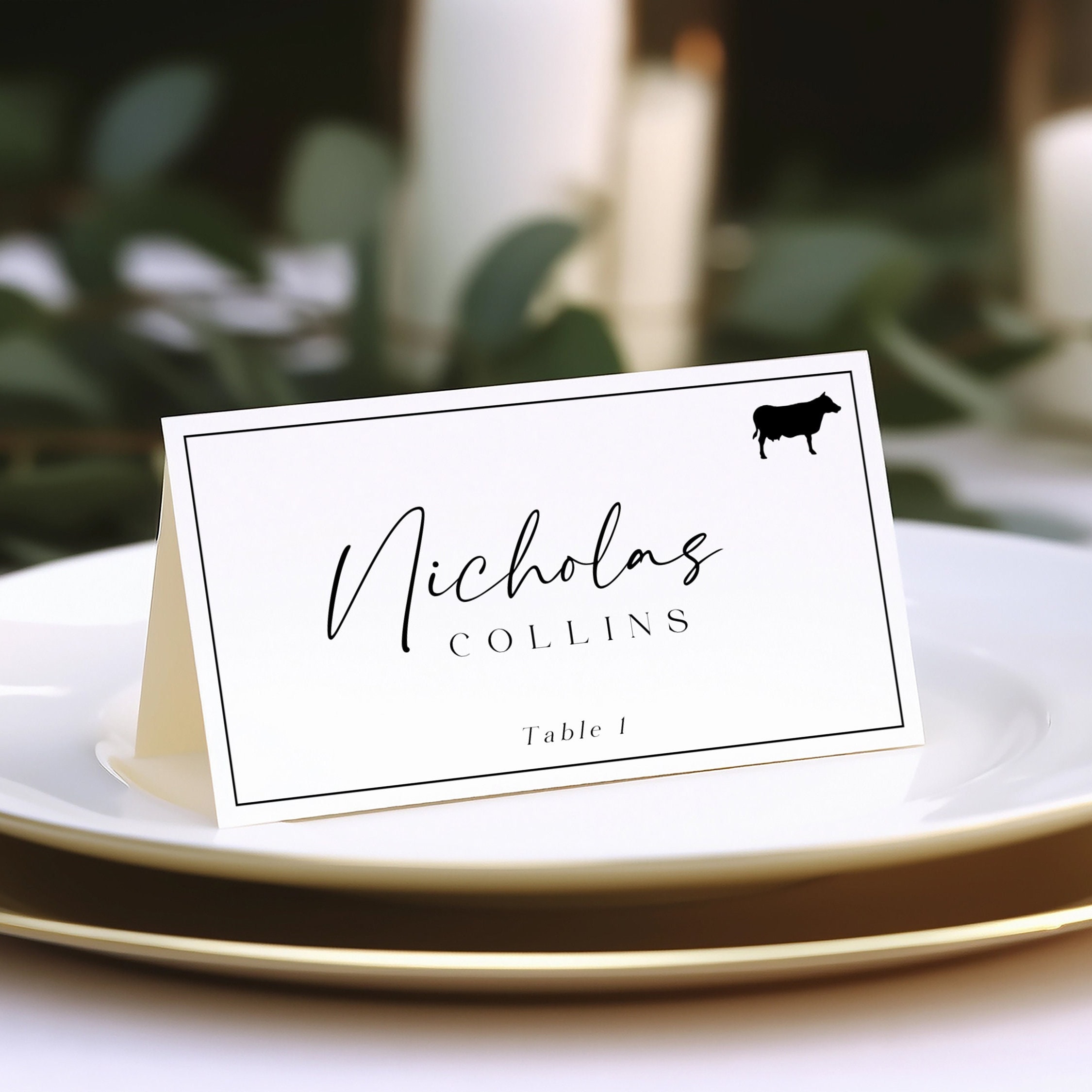 Place Cards With Food Icon, Wedding Menu Selection Card, Escort Card ...