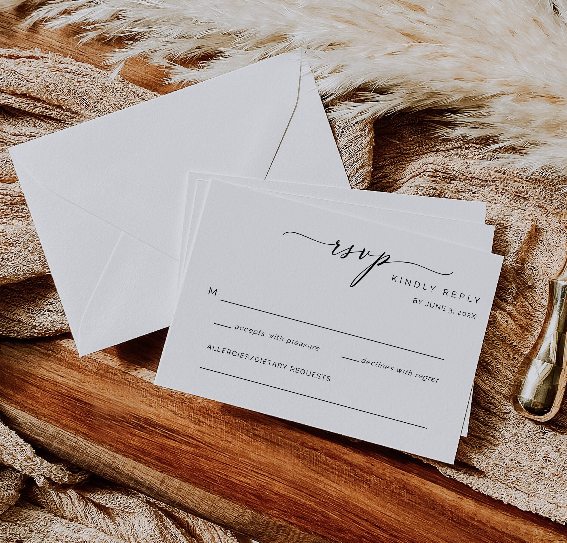 Rehearsal Dinner Invitation With RSVP Card, Rehearsal Dinner Invite and ...